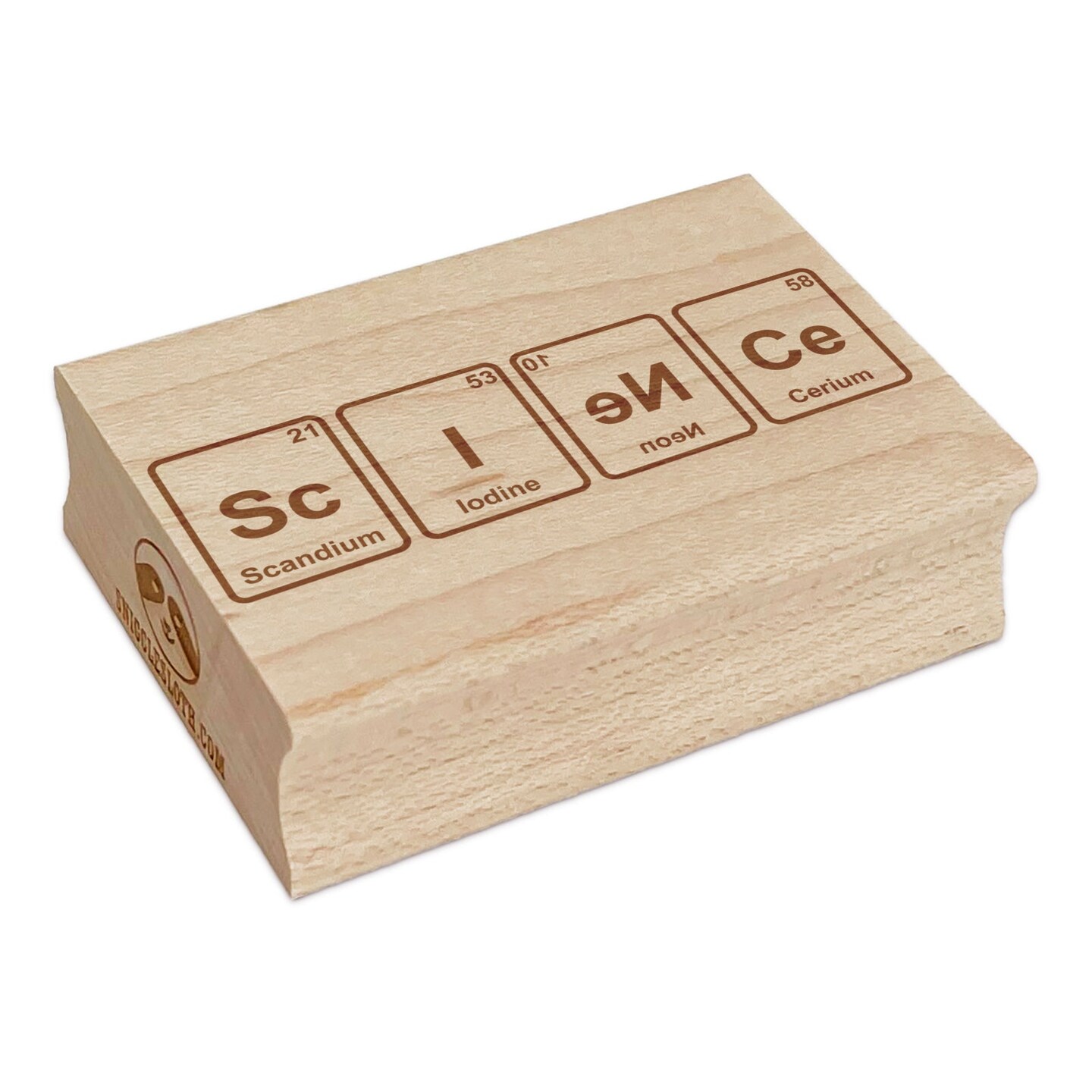 Science Periodic Table of Elements Rectangle Rubber Stamp for Stamping ...