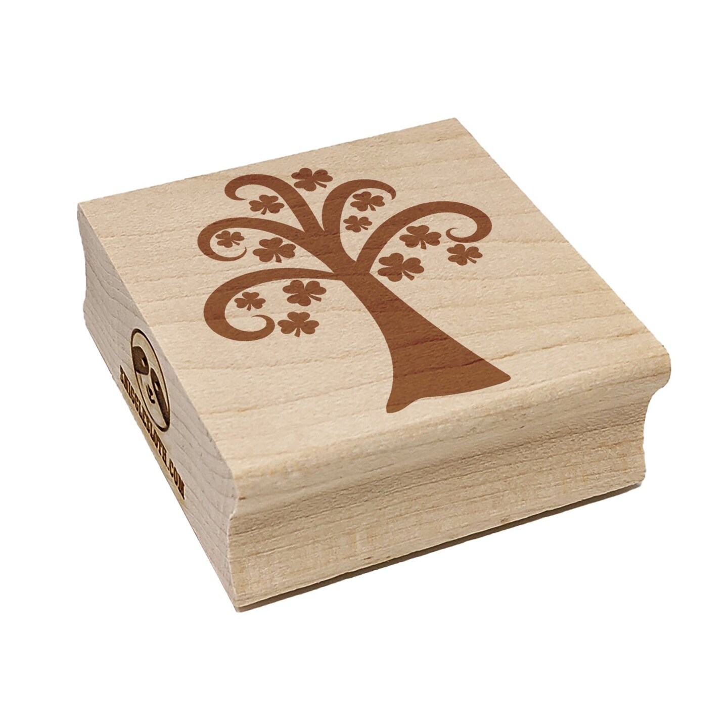 Shamrock Tree Saint Patrick's Day Square Rubber Stamp for Stamping ...