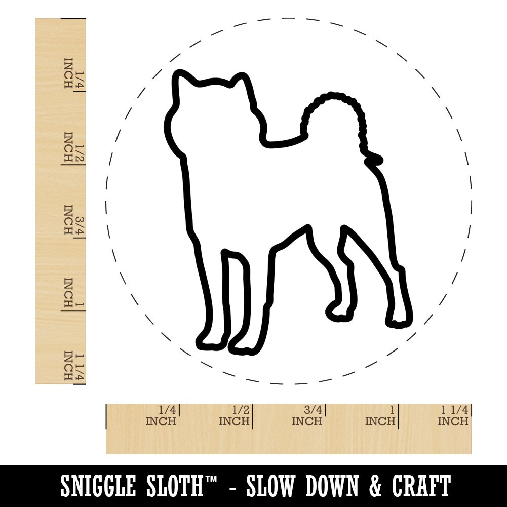 Shiba Inu Dog Outline Rubber Stamp for Stamping Crafting Planners ...