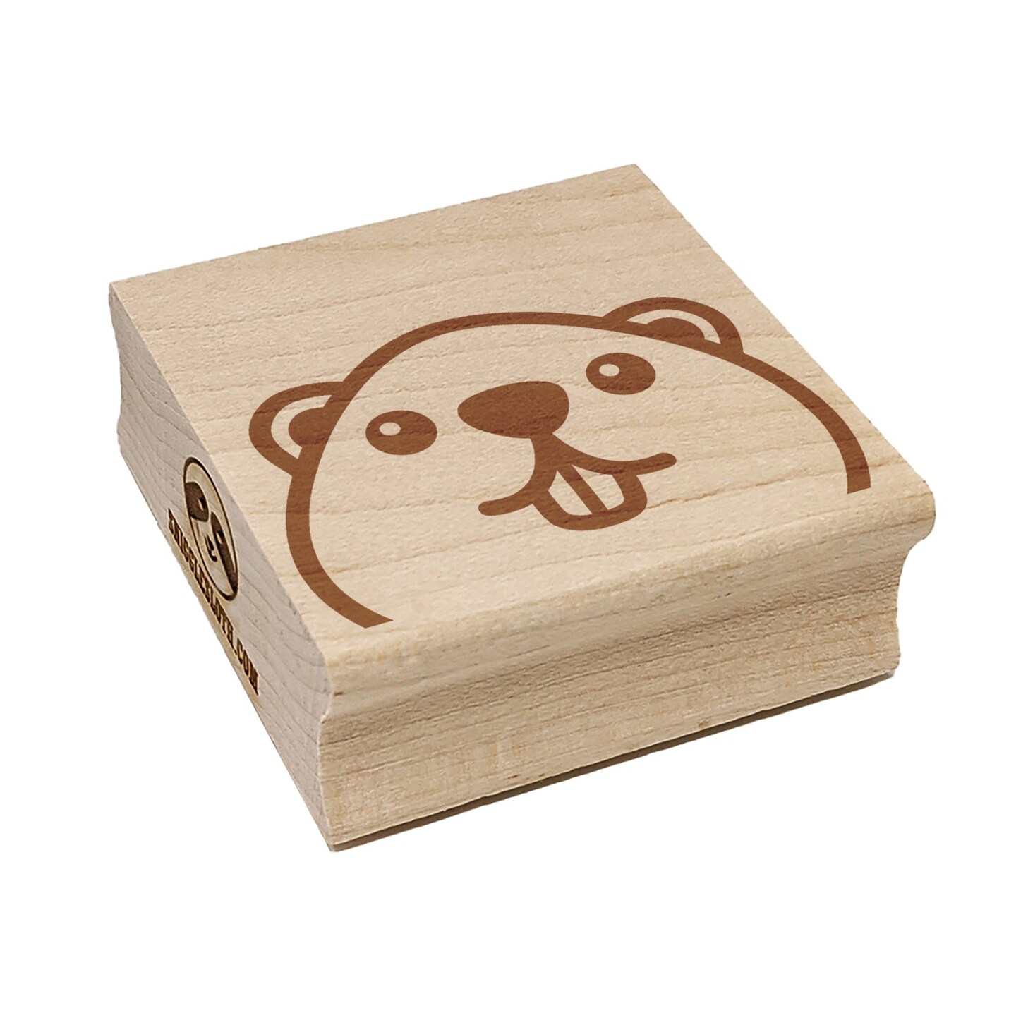 Peeking Beaver Square Rubber Stamp for Stamping Crafting | Michaels