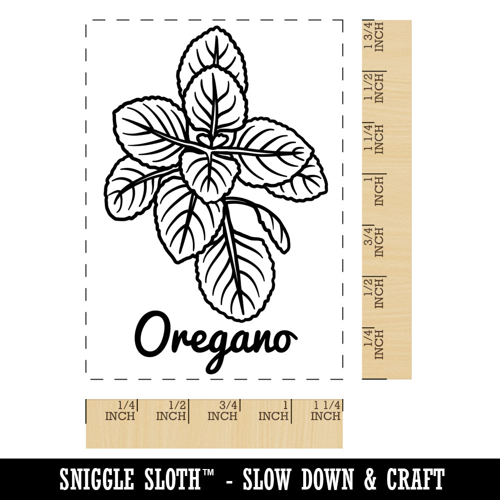 Oregano Herb Label Plant Rectangle Rubber Stamp for Stamping Crafting ...