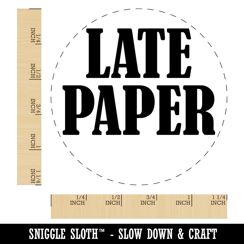 Late Paper Text Rubber Stamp for Stamping Crafting Planners | Michaels