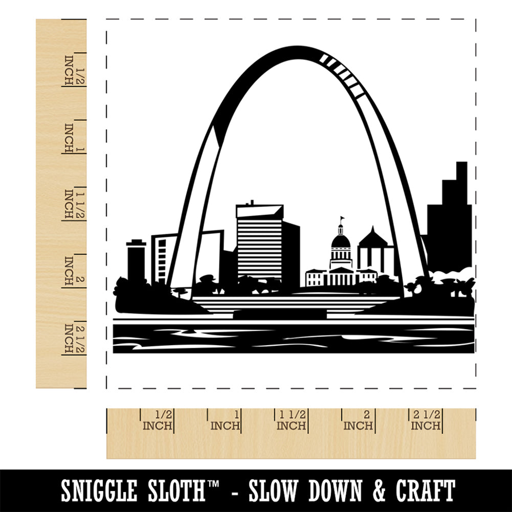 St Louis Gateway Arch Missouri Landmark Square Rubber Stamp for ...