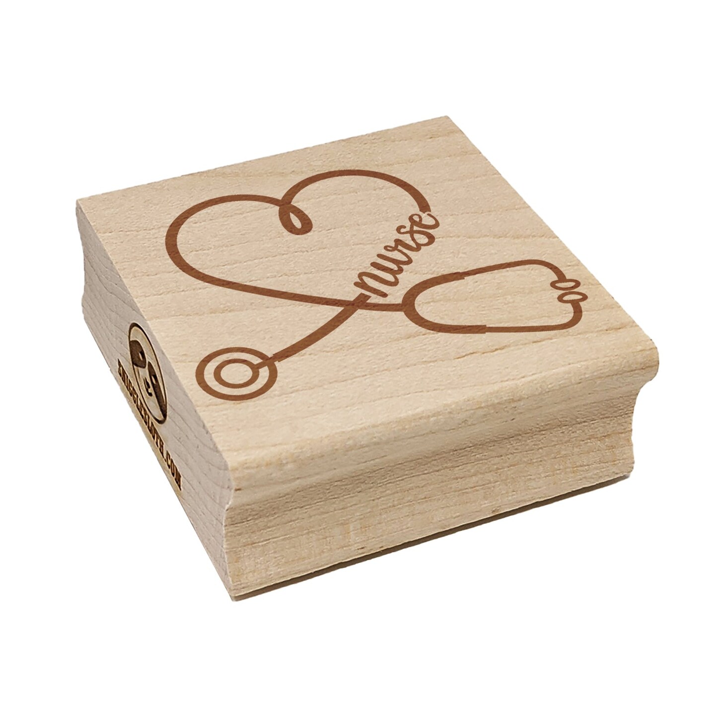 Nurse Heart Stethoscope Square Rubber Stamp for Stamping Crafting ...