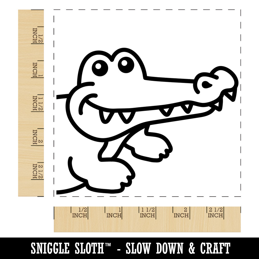 Peeking Alligator Square Rubber Stamp for Stamping Crafting | Michaels