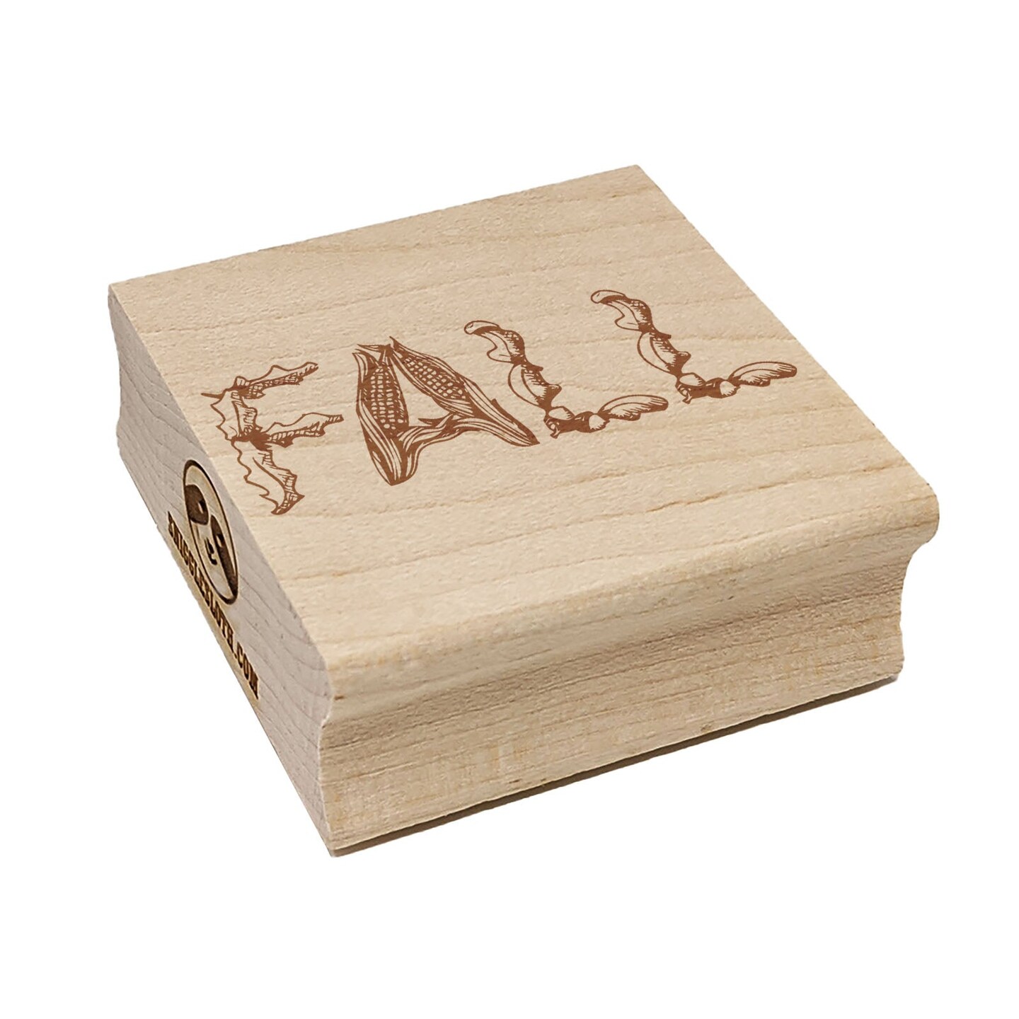 Fall Harvest Text Square Rubber Stamp for Stamping Crafting | Michaels