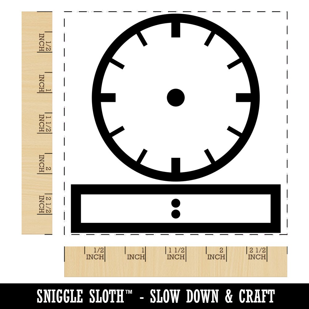 Blank Clock Telling Time Analog Digital Math Teacher School Square ...