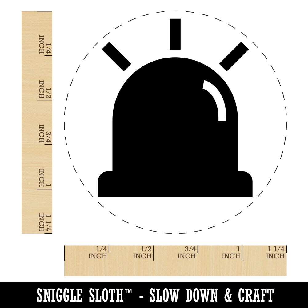 Siren Police Fire Law Enforcement Rubber Stamp for Stamping Crafting ...