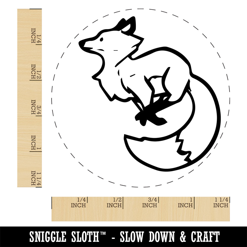 Elegant Leaping Fox Rubber Stamp for Stamping Crafting Planners | Michaels