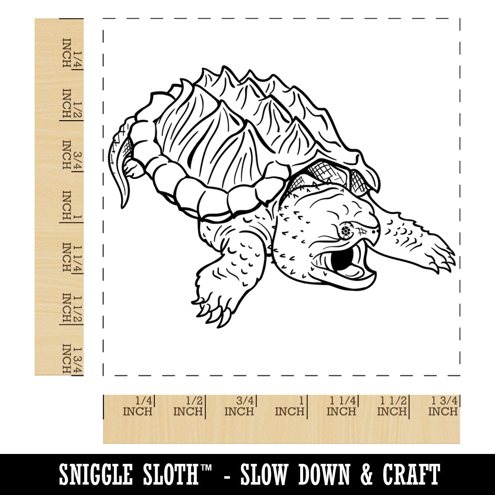 Snapping Turtle Drawing For Kids