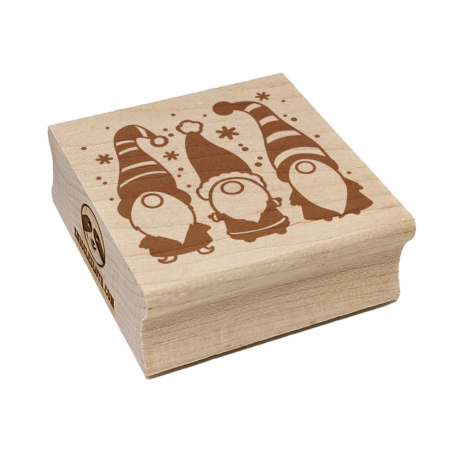 Christmas Gnome Trio Square Rubber Stamp for Stamping Crafting | Michaels