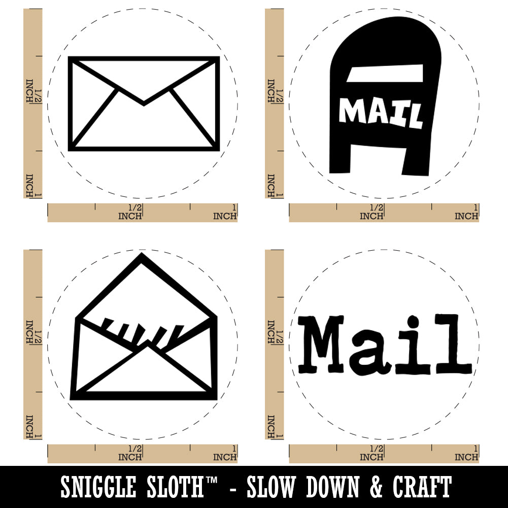 Mail Box Letter Envelope Rubber Stamp Set for Stamping Crafting ...