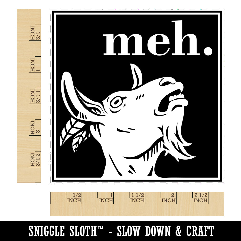 Meh Goat Square Rubber Stamp for Stamping Crafting | Michaels