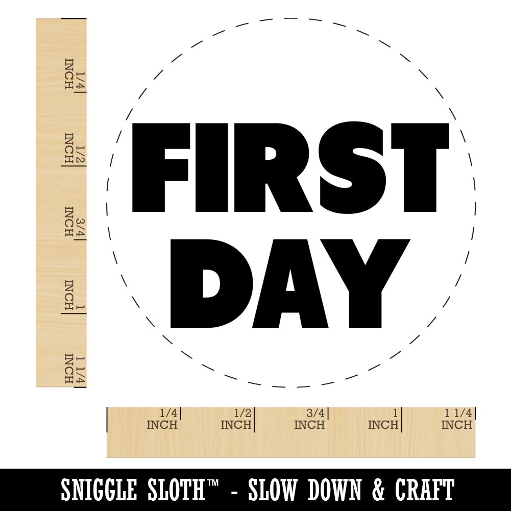 First Day Bold Text School Rubber Stamp for Stamping Crafting Planners ...