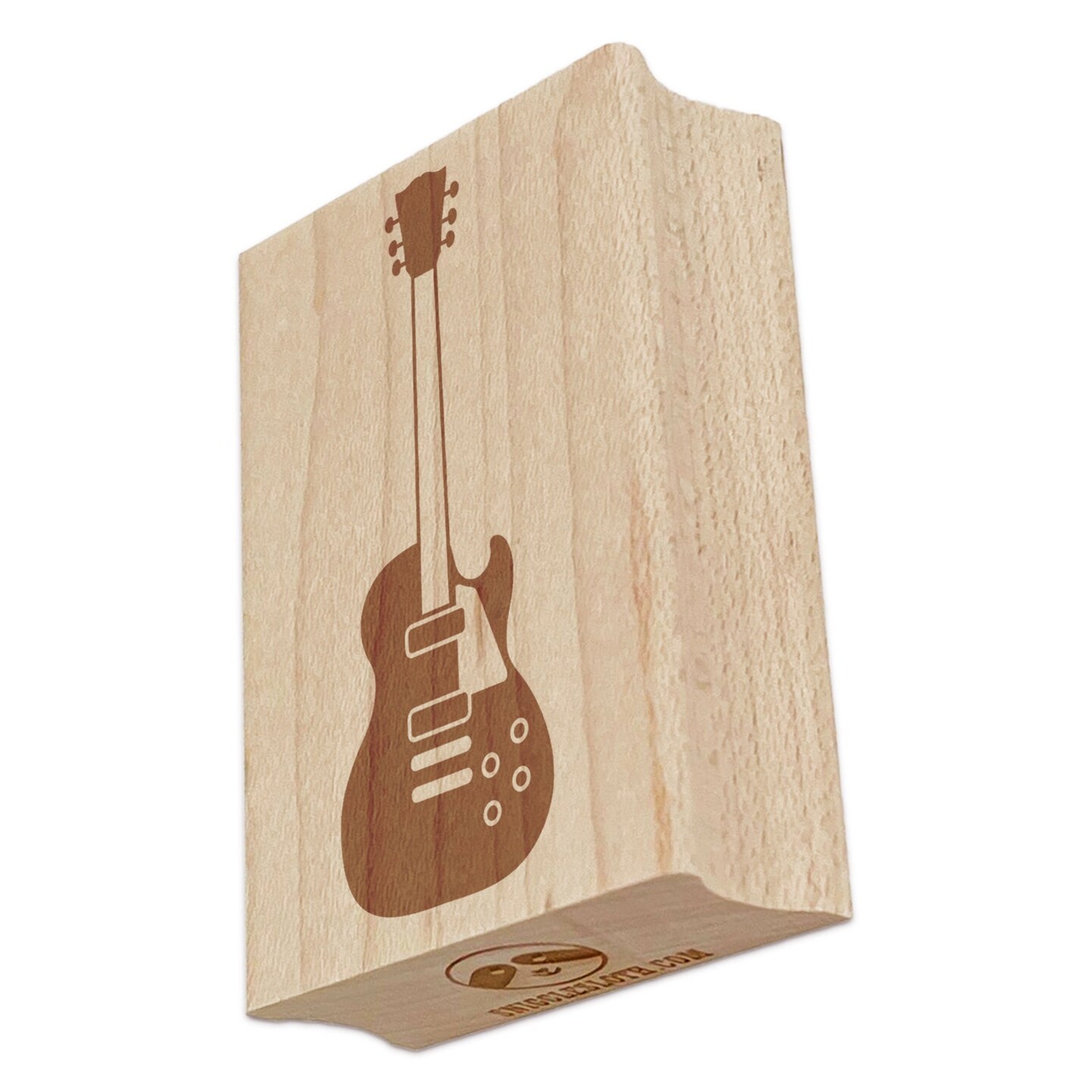 Electric Guitar Rock Musical Instrument Rectangle Rubber Stamp for ...