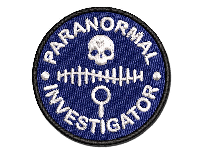 Paranormal Investigator Ghost Hunter Multi-Color Embroidered Iron-On or ...