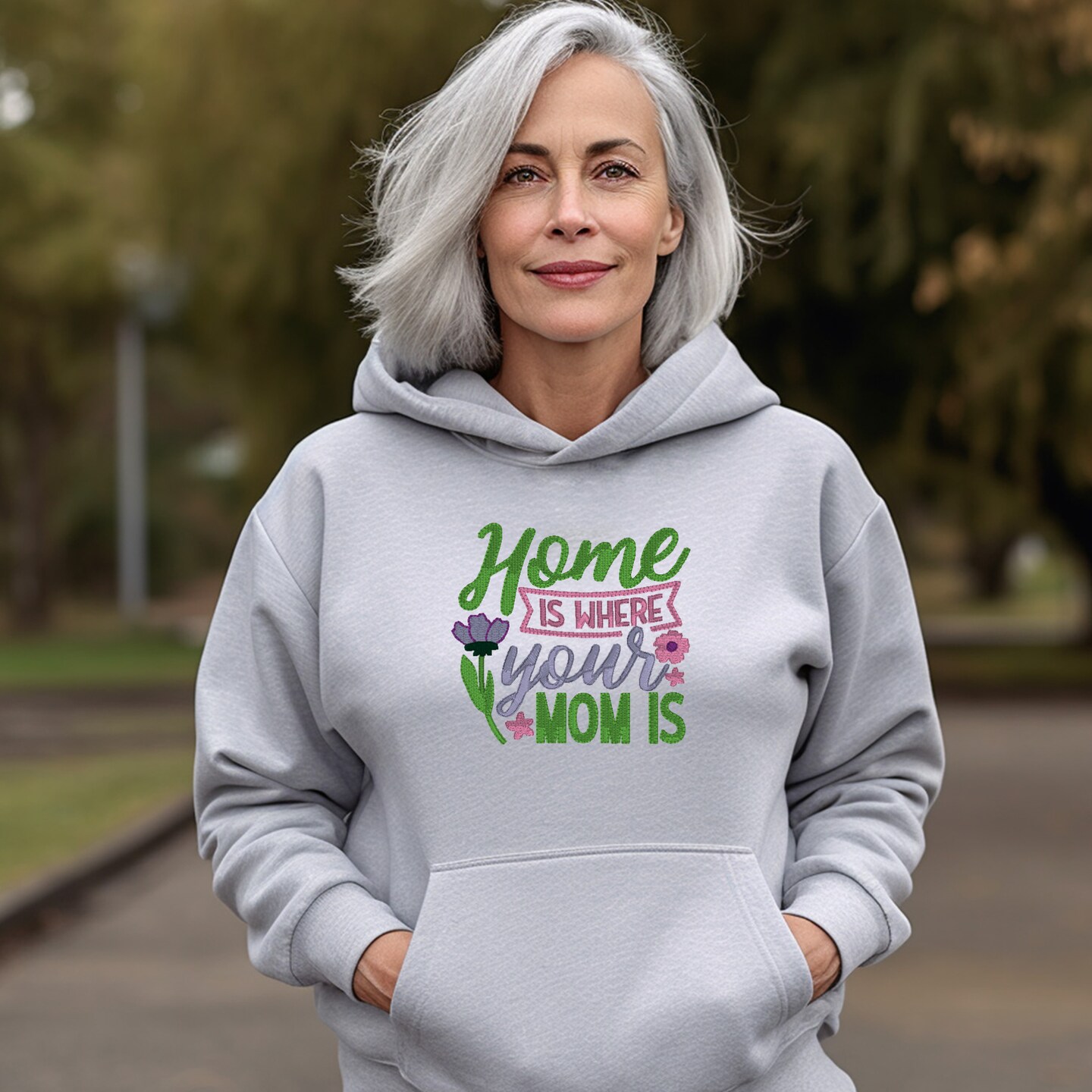 Embroidered Sweatshirt Home Is Where Mother's Day Gift Soft Comfy ...