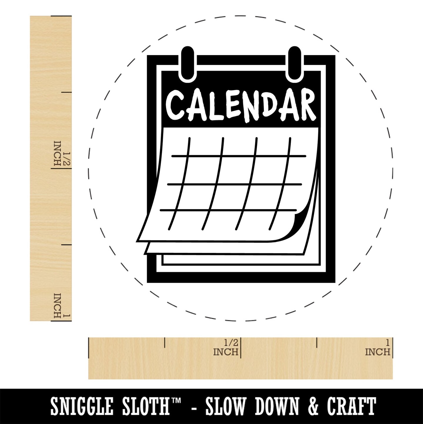 Calendar Day Planner Self-Inking Rubber Stamp Ink Stamper for Stamping ...
