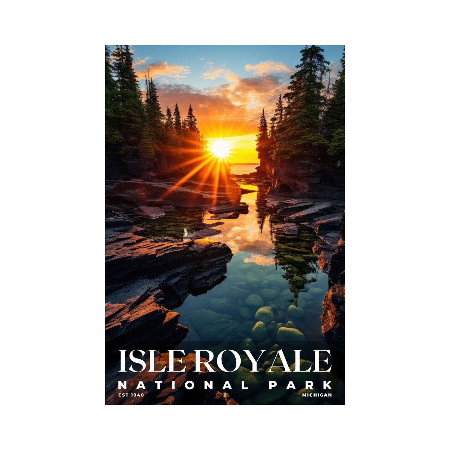 Isle Royale National Park Poster, Travel Art, Office Poster, Home Decor ...
