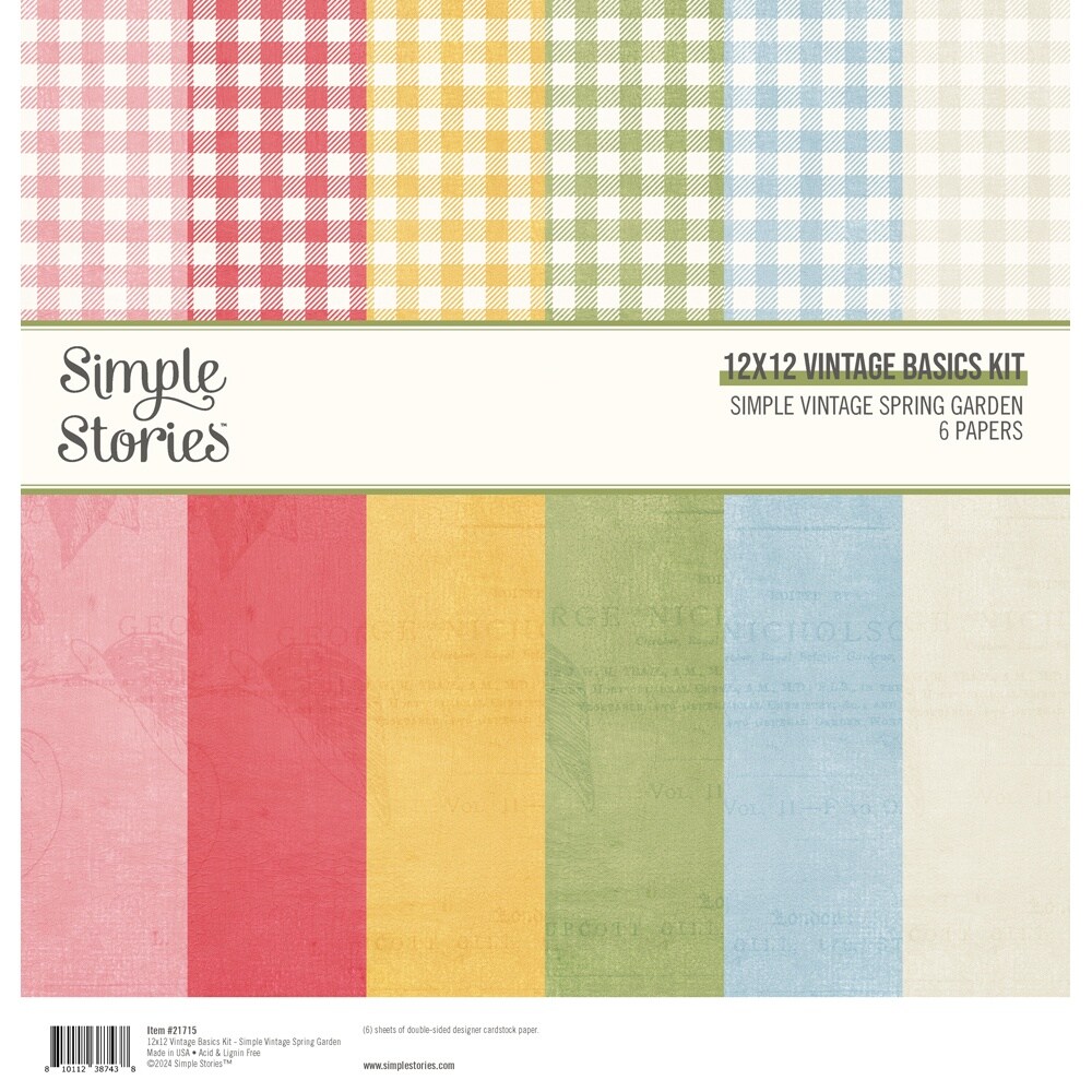 Simple Stories Vintage Basics Kit 12"X12"-Simple Vintage Spring Garden ...