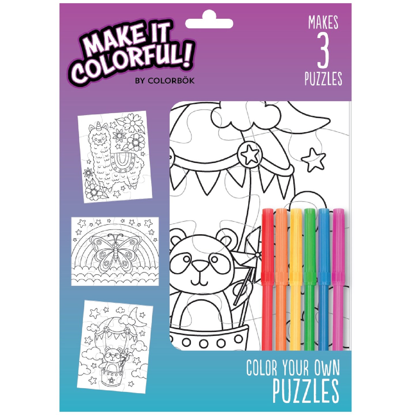 Colorbok Make It Colorful! Color Your Own Puzzles 3/Pkg-Critters | Michaels