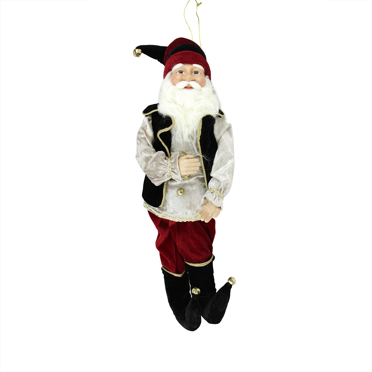 Northlight Whimsical Poseable Elf with Jingle Bells Hanging Christmas ...