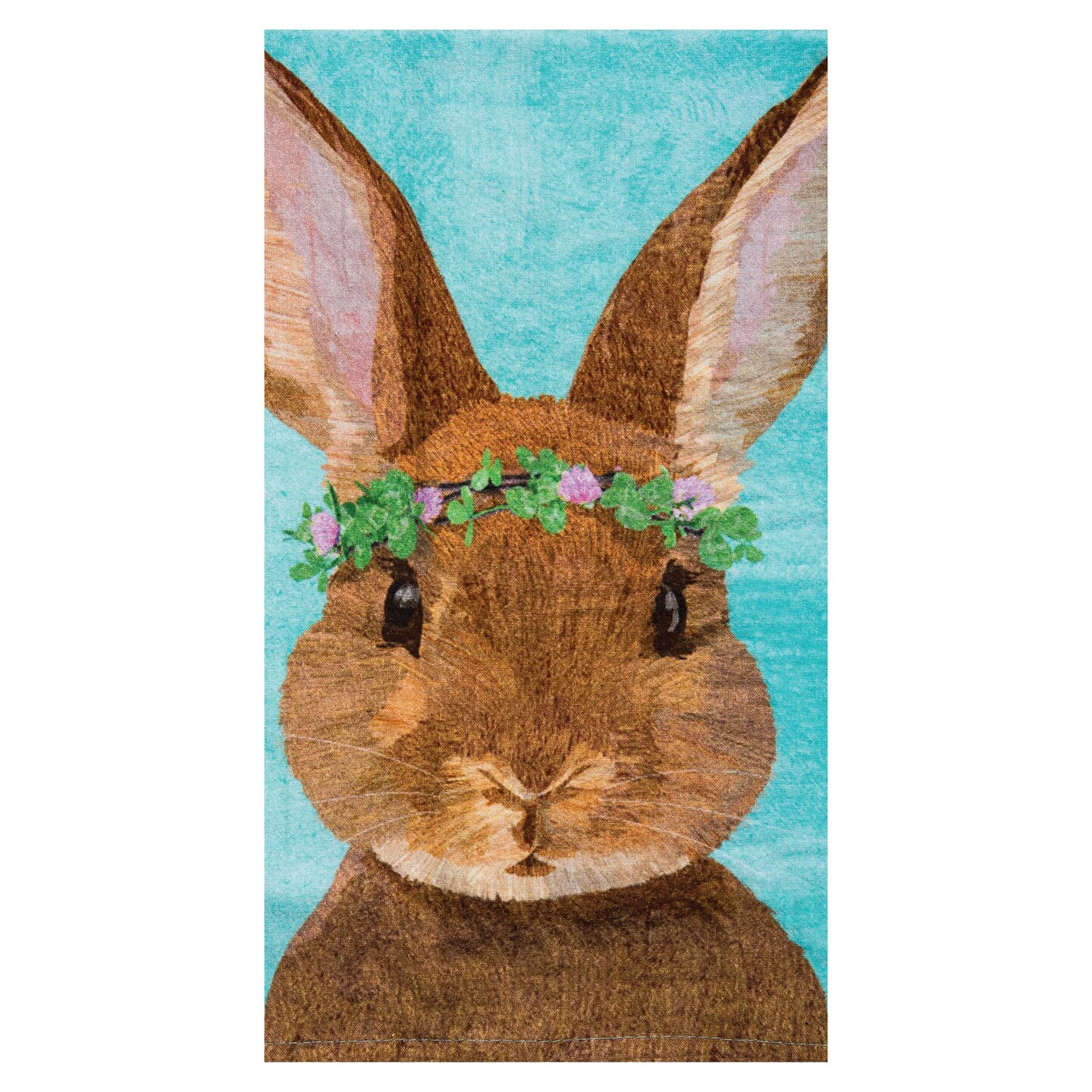Clover Easter Bunny Rabbit Spring Printed Flour Sack Kitchen Dishtowel ...