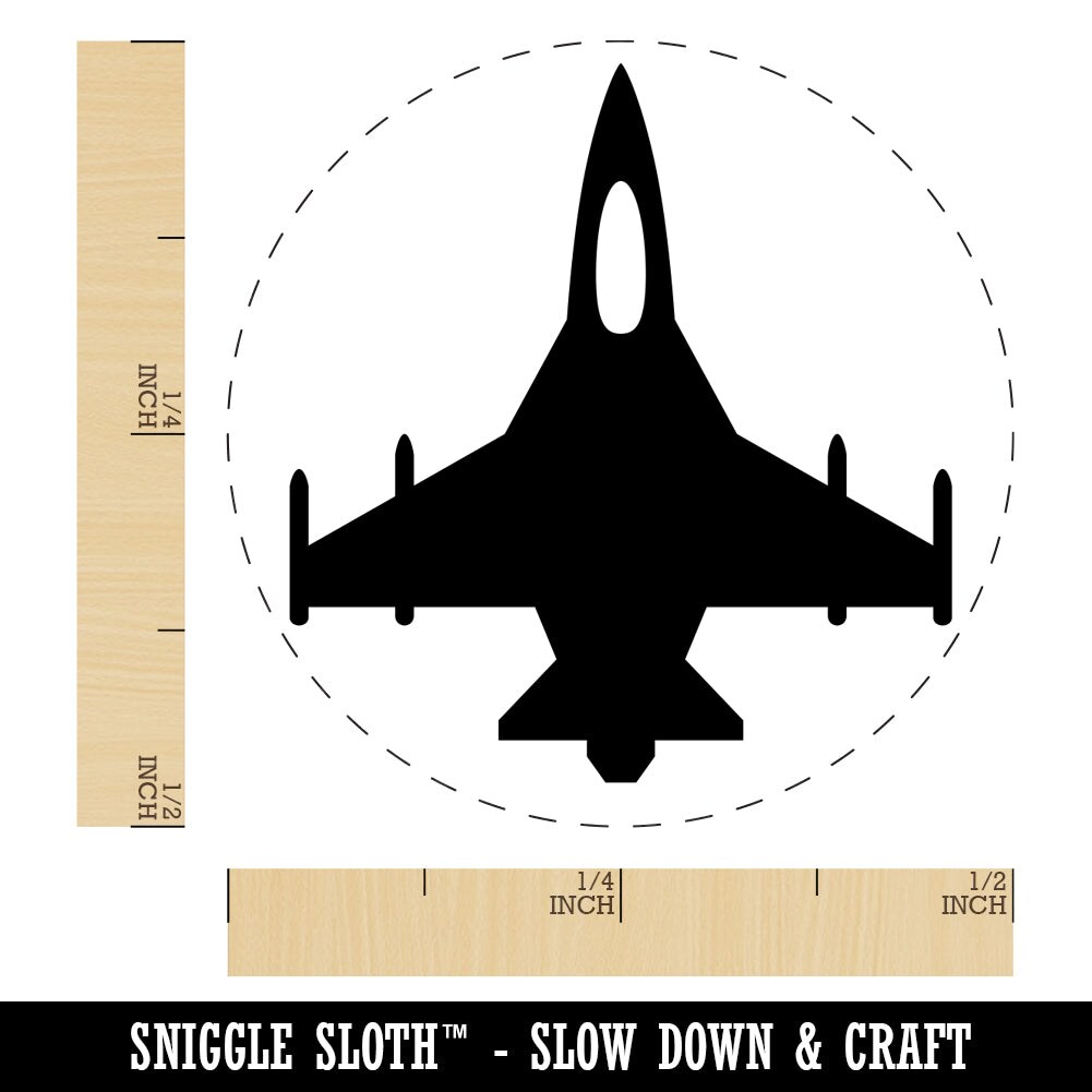 Fighter Jet Military Airplane Self-Inking Rubber Stamp for Stamping ...