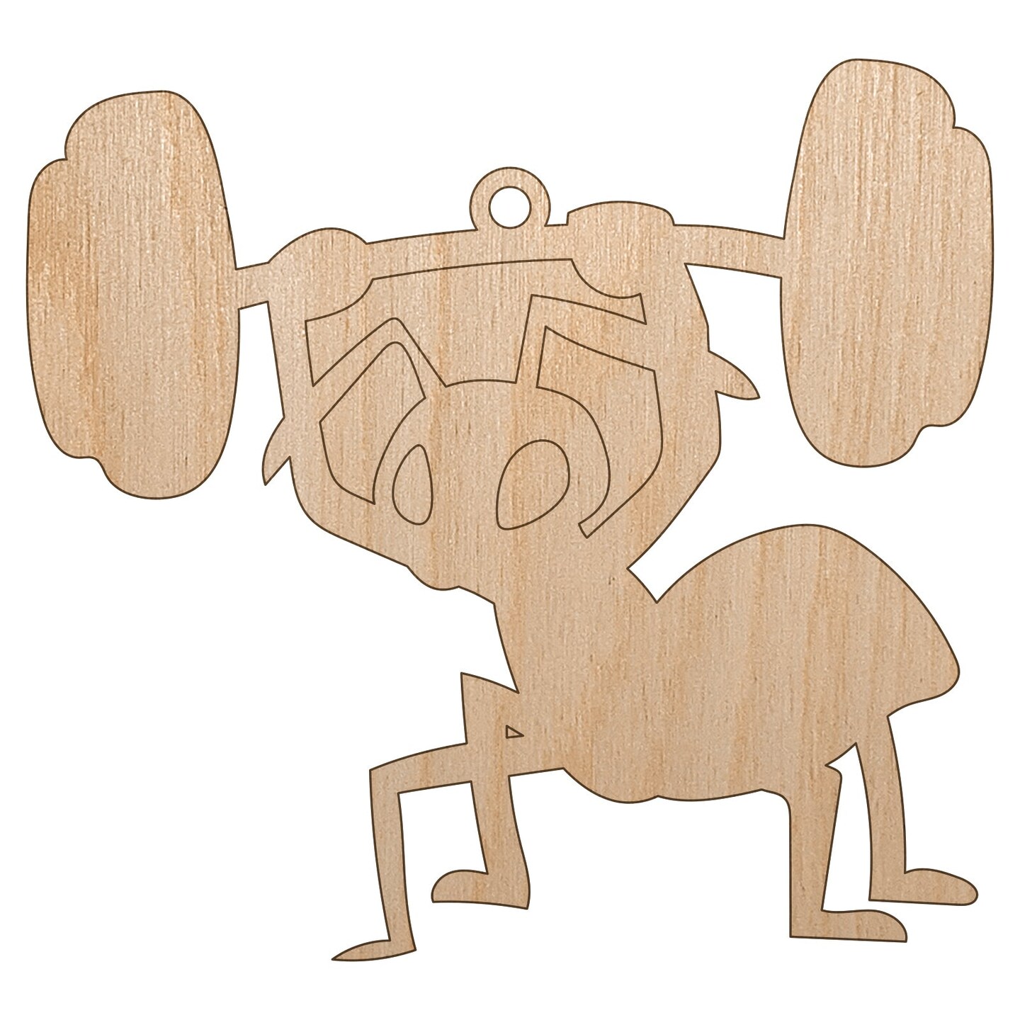Strong Ant Lifting Barbell Unfinished Craft Wood Holiday Christmas Tree ...