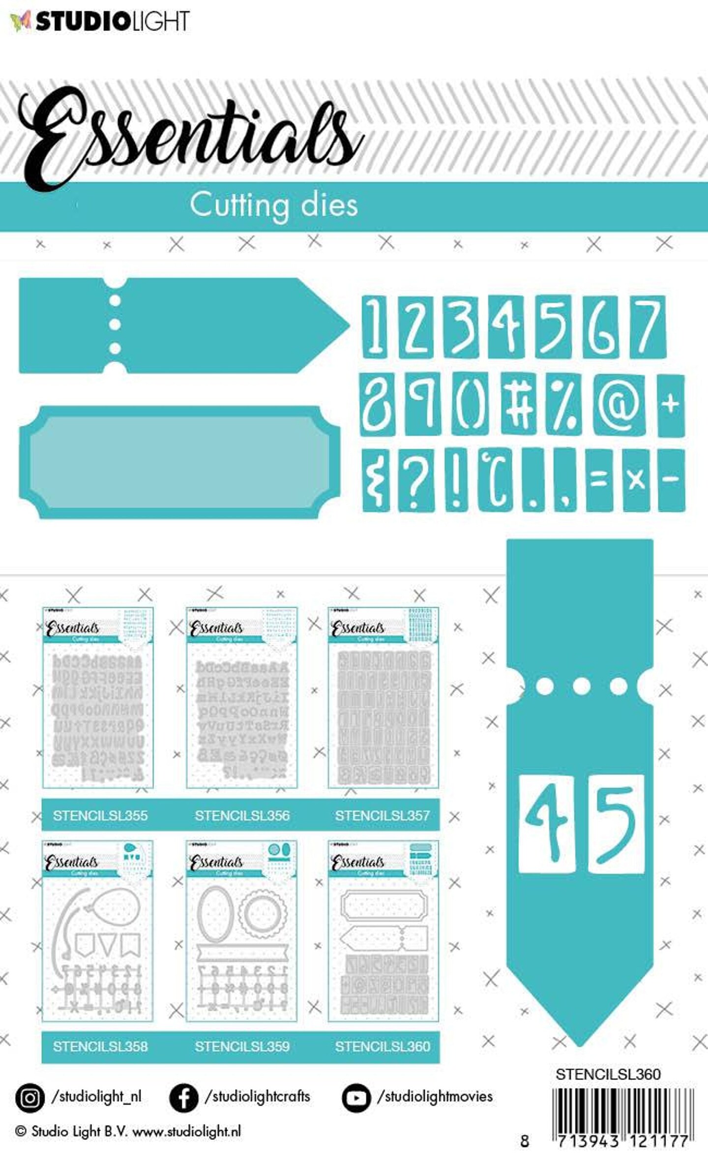Studio Light Cutting Die Numbers Essentials nr.360 | Michaels