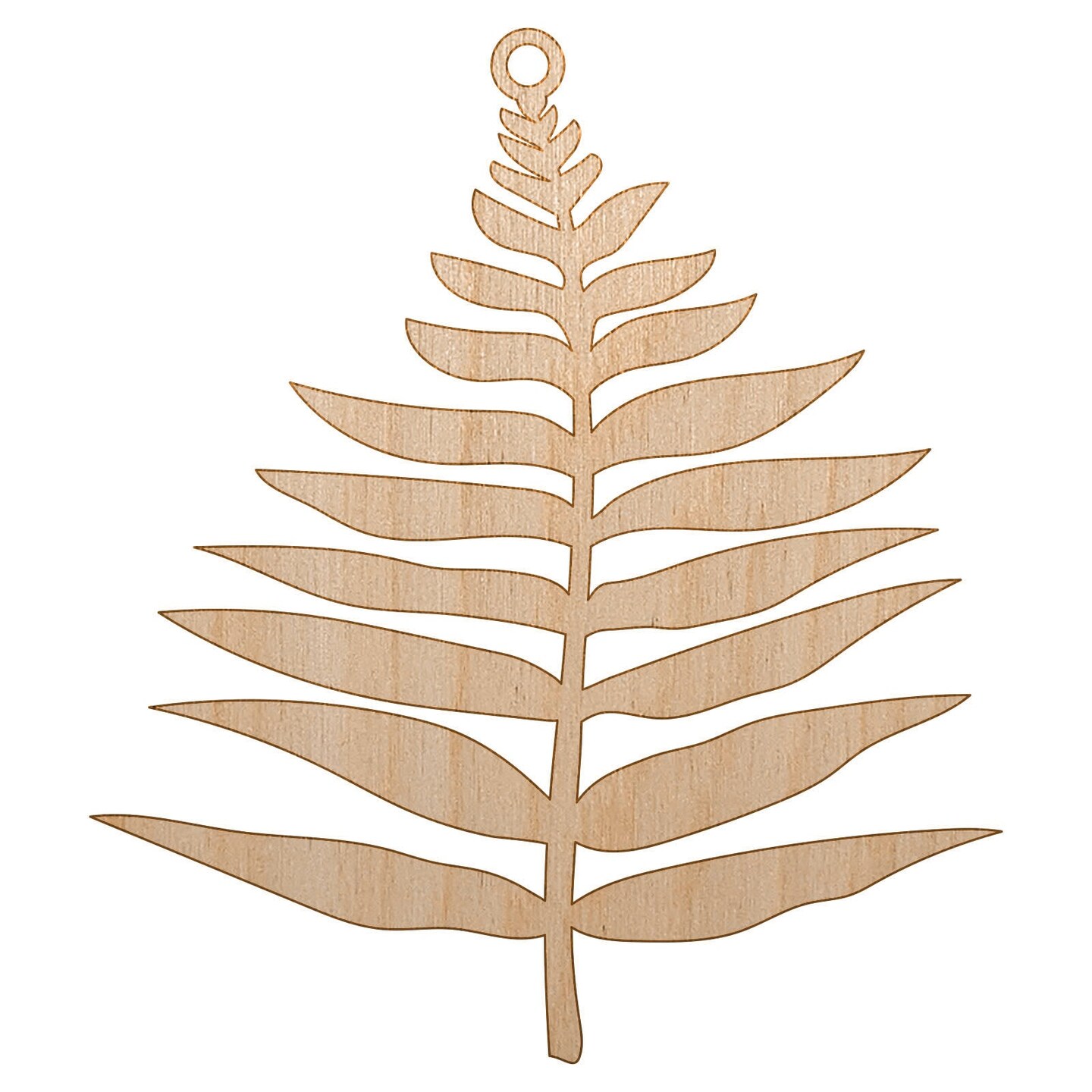 Fern Leaf Unfinished Craft Wood Holiday Christmas Tree DIY Pre-Drilled ...