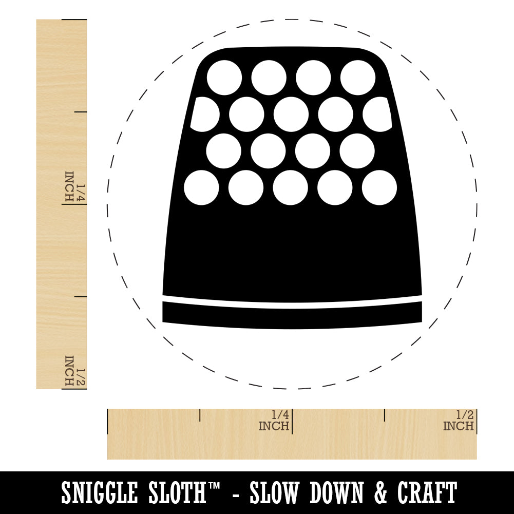 Thimble Sewing Self-Inking Rubber Stamp for Stamping Crafting Planners ...