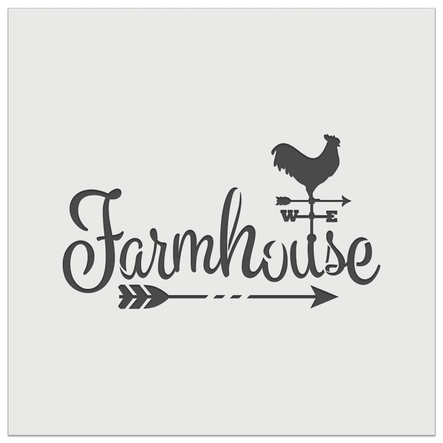 Farmhouse Script Font Arrow Rooster Weathervane Wall Cookie DIY Craft ...