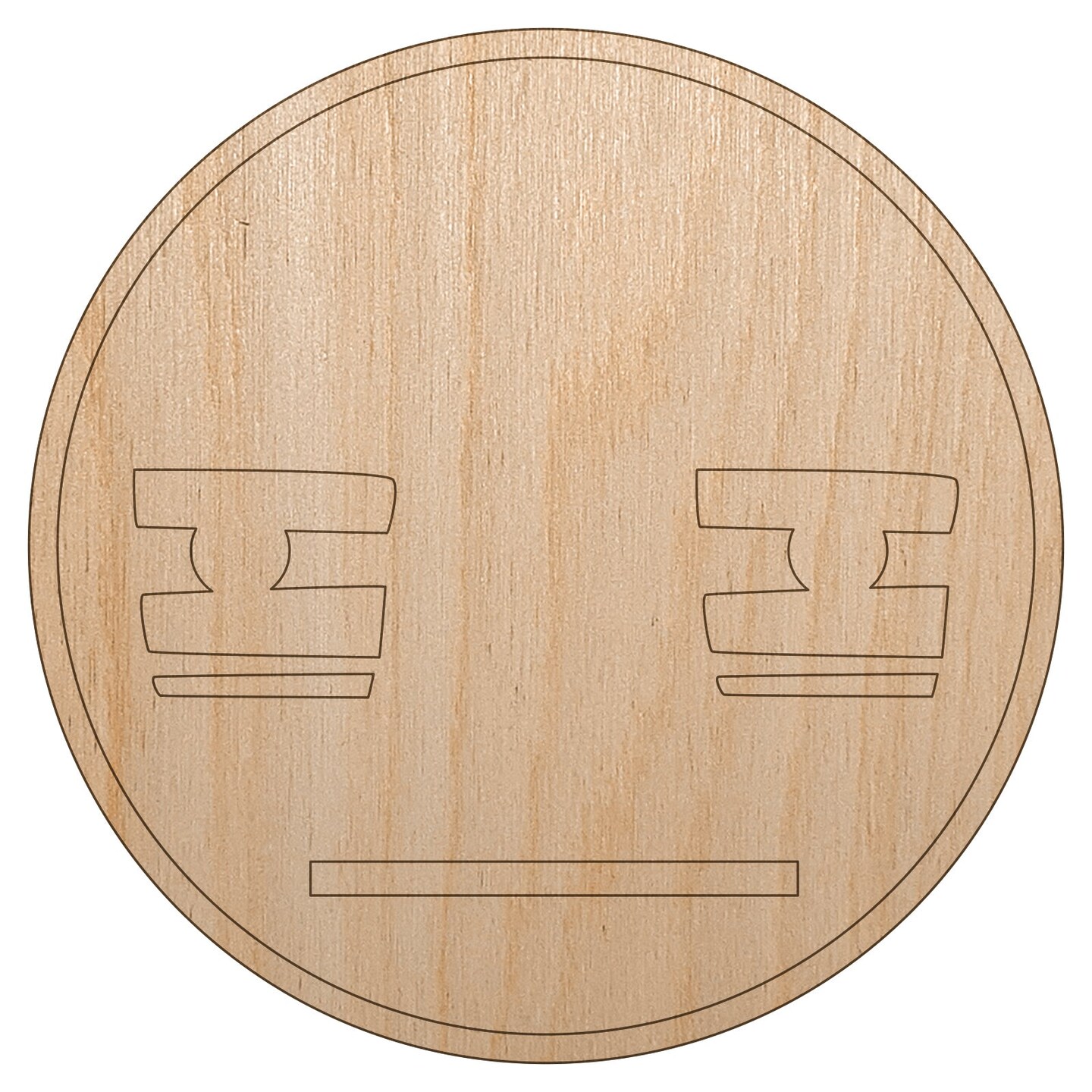 Kawaii Cute Tired Baggy Eyes Face Unfinished Wood Shape Piece Cutout ...