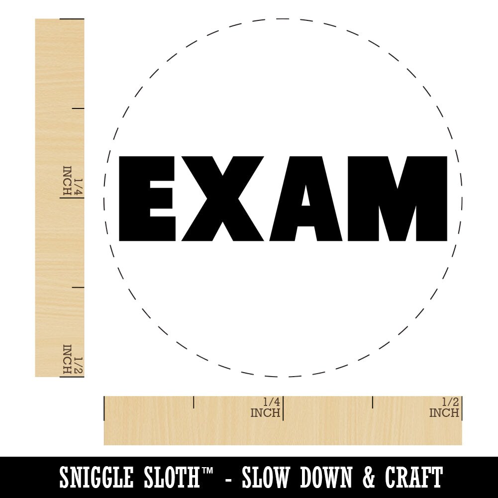 Exam Bold Text Test Teacher School Self-Inking Rubber Stamp for ...