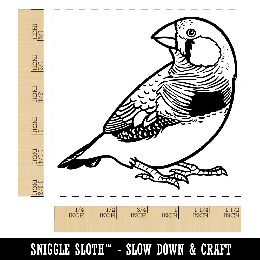 Happy Zebra Finch Bird Self-Inking Rubber Stamp Ink Stamper | Michaels