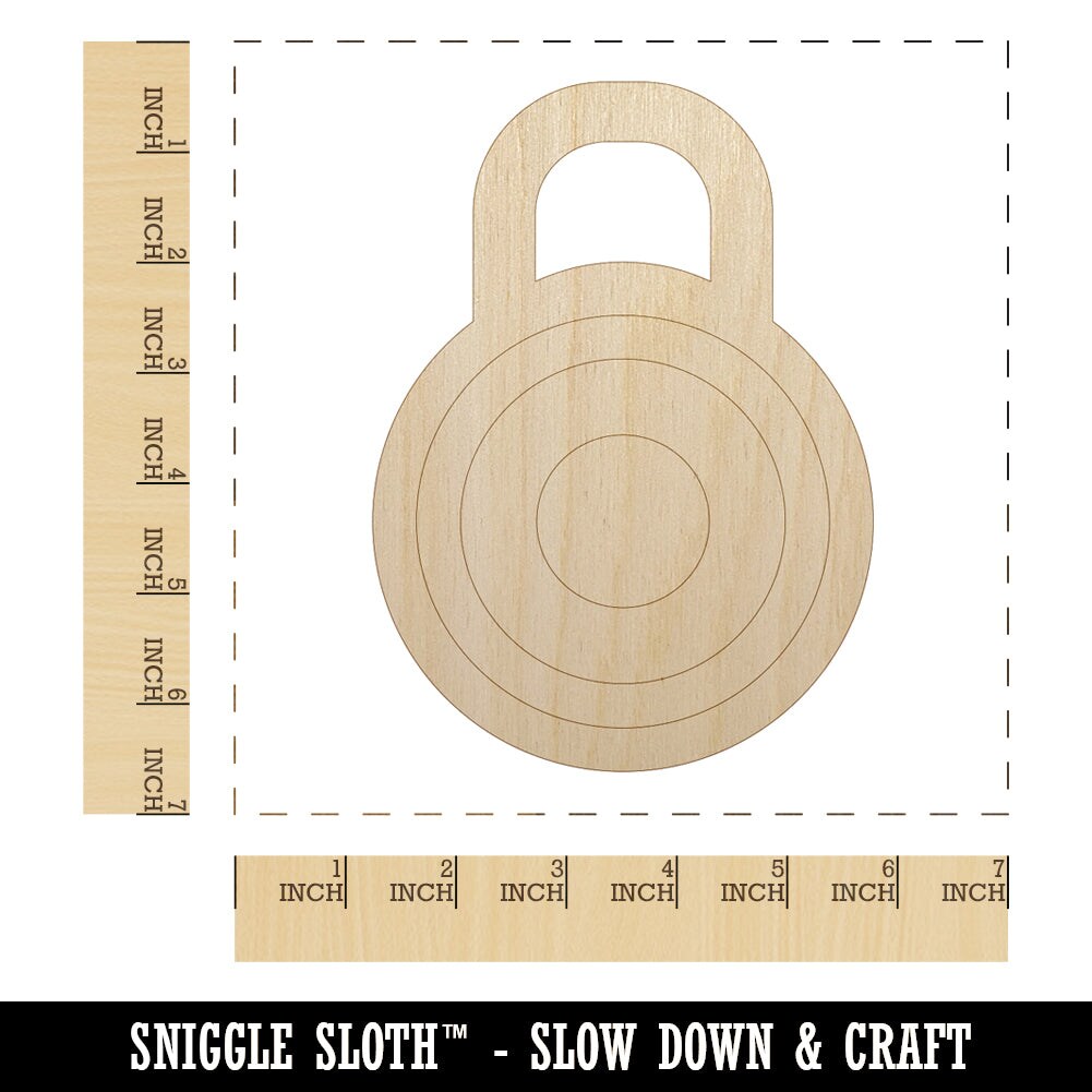 Combination Lock Doodle Unfinished Wood Shape Piece Cutout for DIY ...