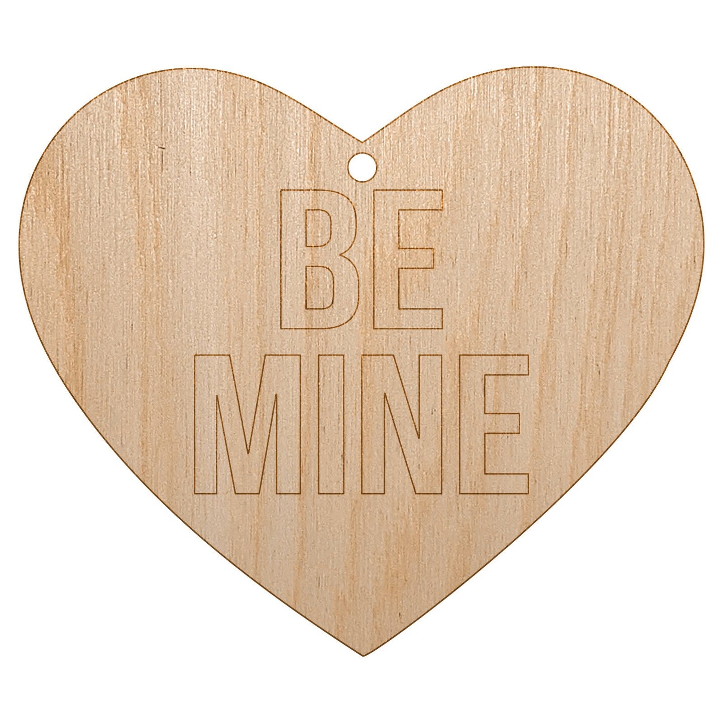 Be Mine in Heart Love Valentine's Day Unfinished Craft Wood Holiday ...
