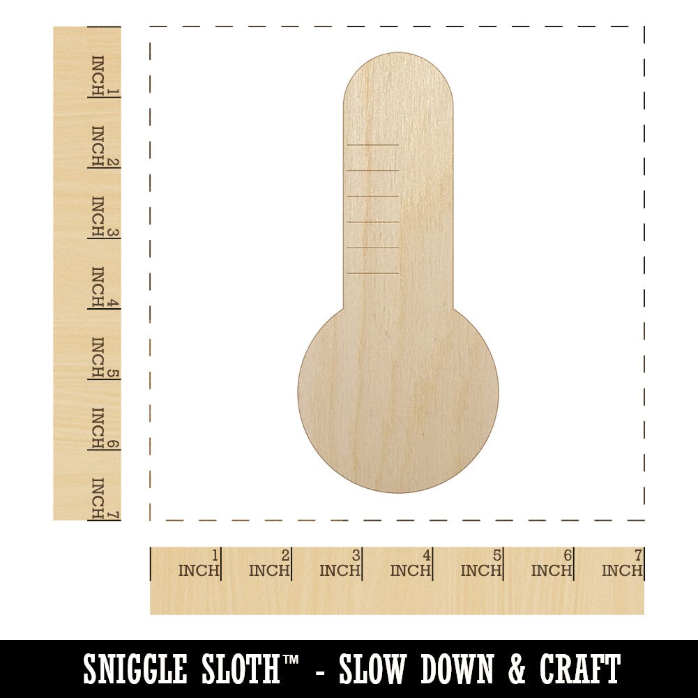 Thermometer Symbol Unfinished Wood Shape Piece Cutout for DIY Craft ...