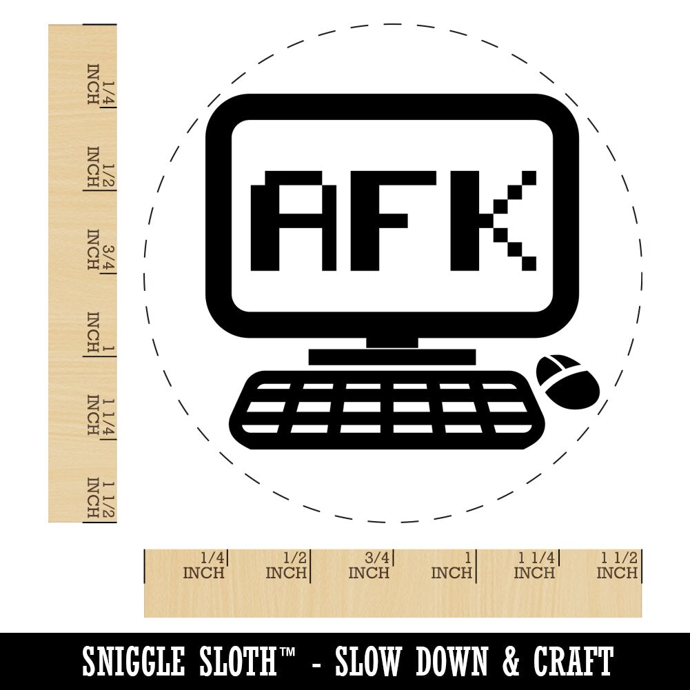 AFK Away From Keyboard Computer Self-Inking Rubber Stamp for Stamping ...