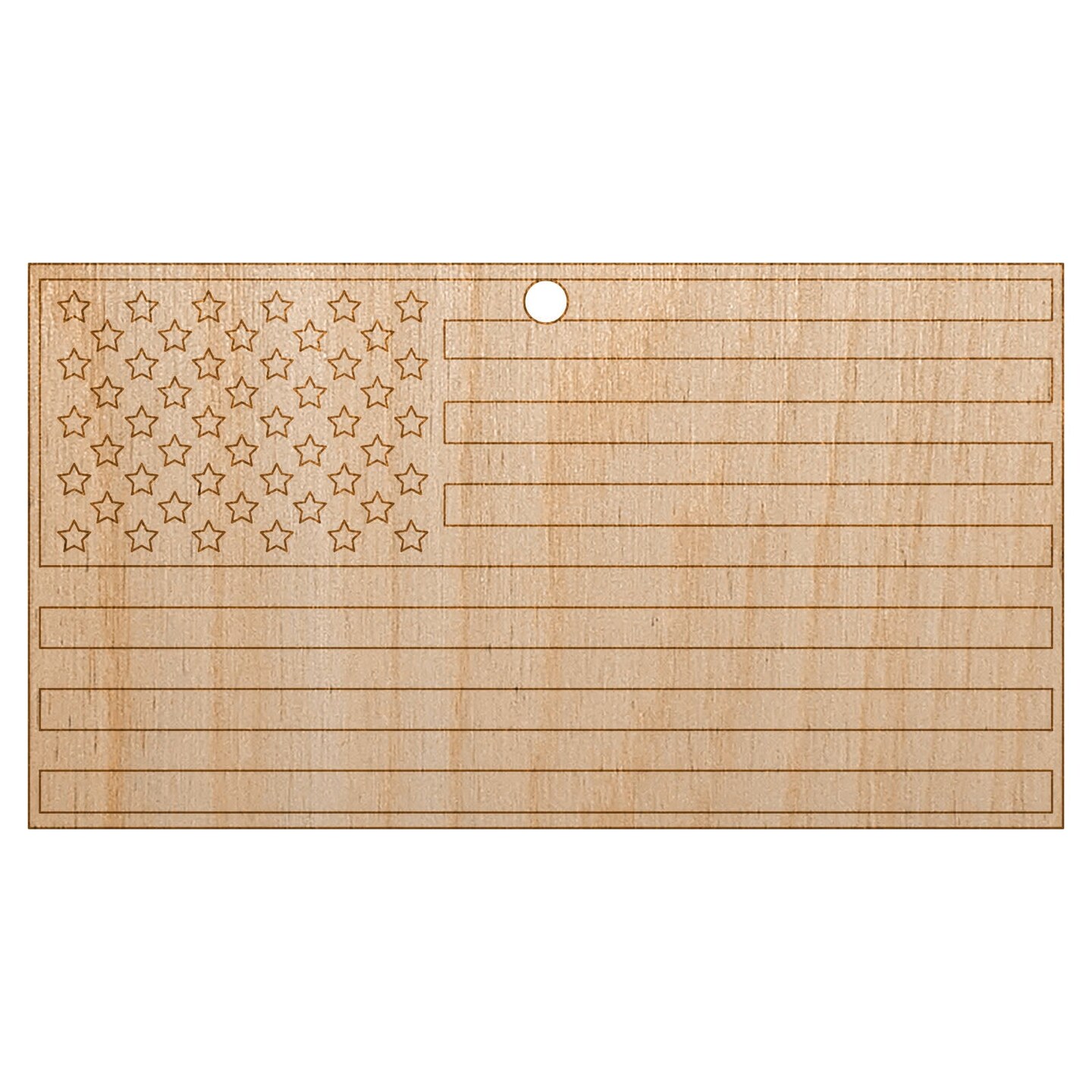 USA United States of America Flag Unfinished Craft Wood Holiday ...