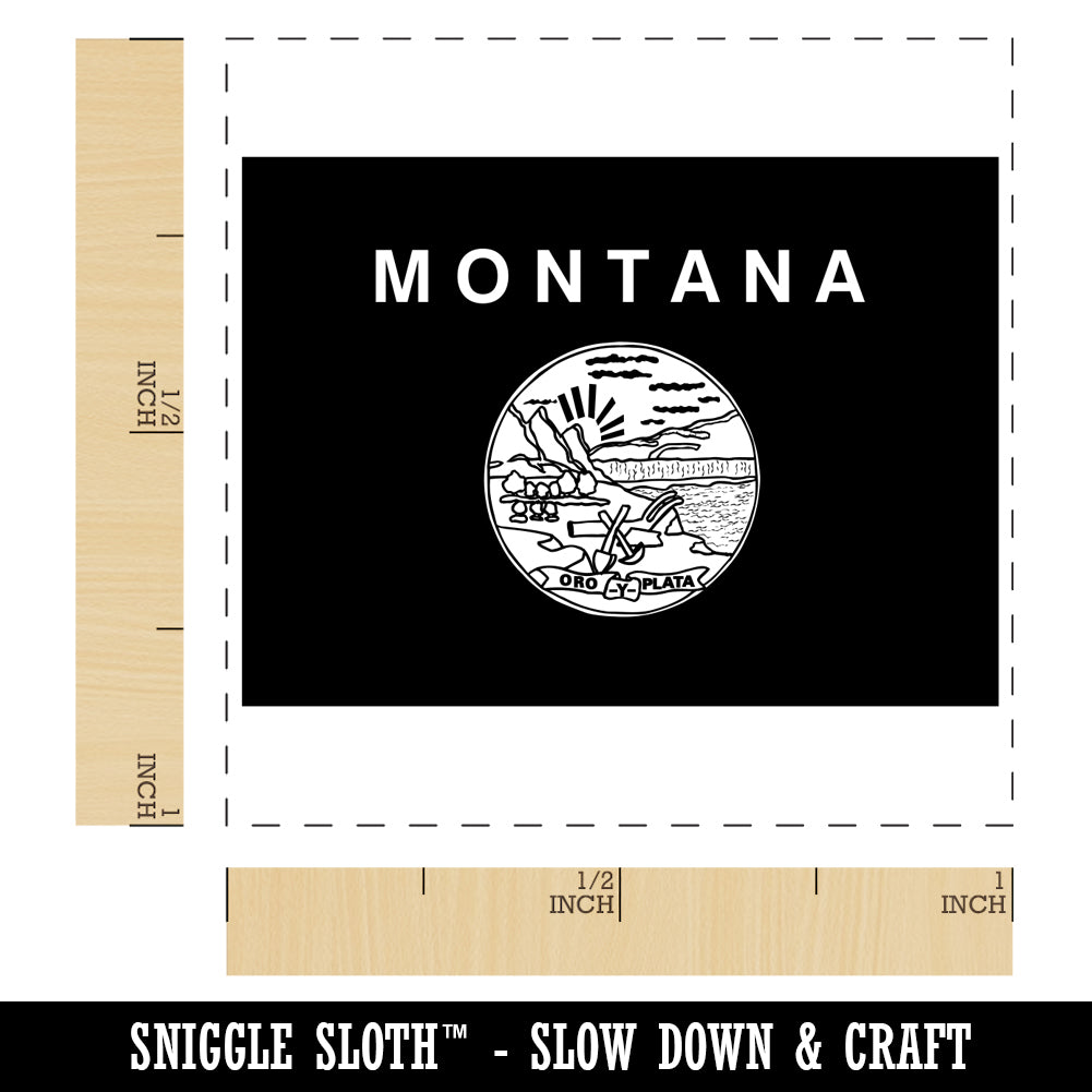 Montana State Flag Self-Inking Rubber Stamp Ink Stamper | Michaels