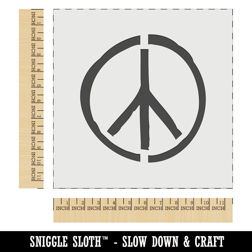Peace Sign Sketch Wall Cookie DIY Craft Reusable Stencil | Michaels
