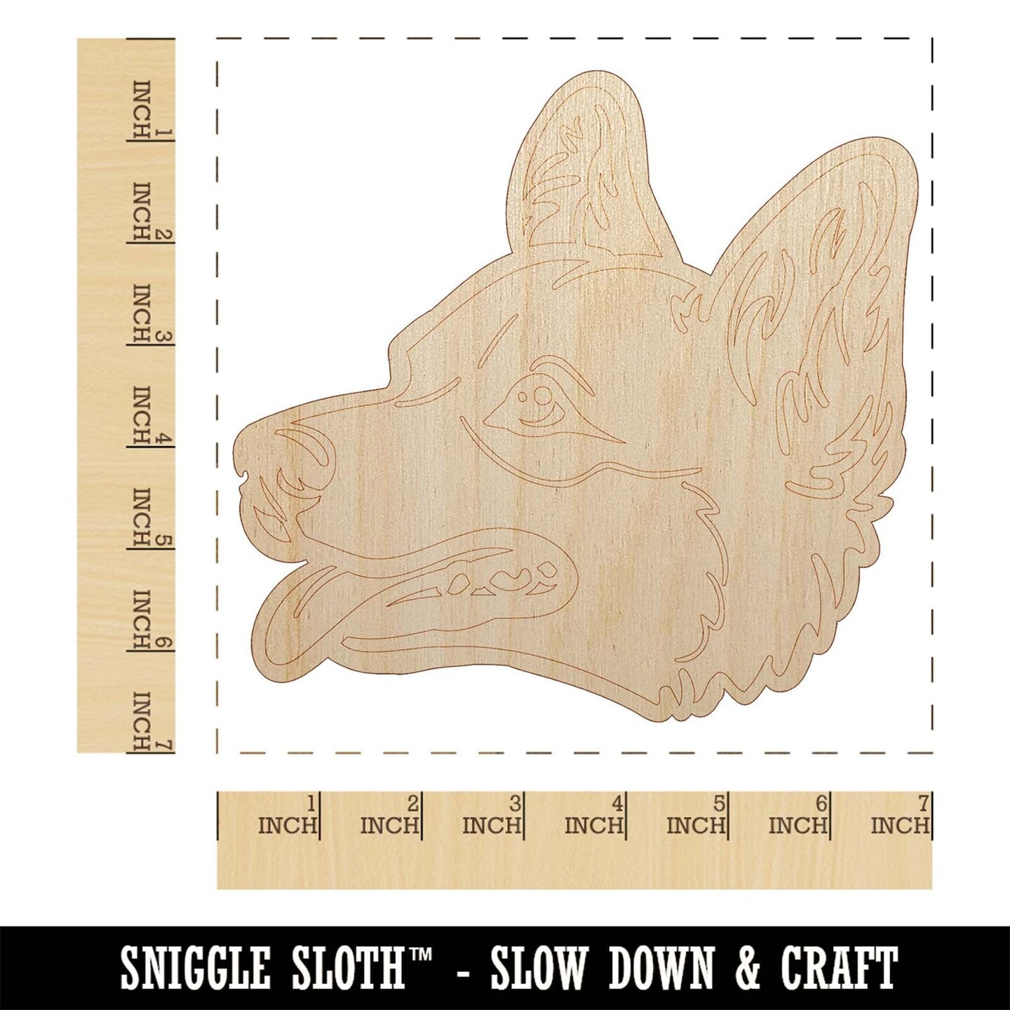 Pembroke Welsh Corgi Head Dog Unfinished Wood Shape Piece Cutout for ...