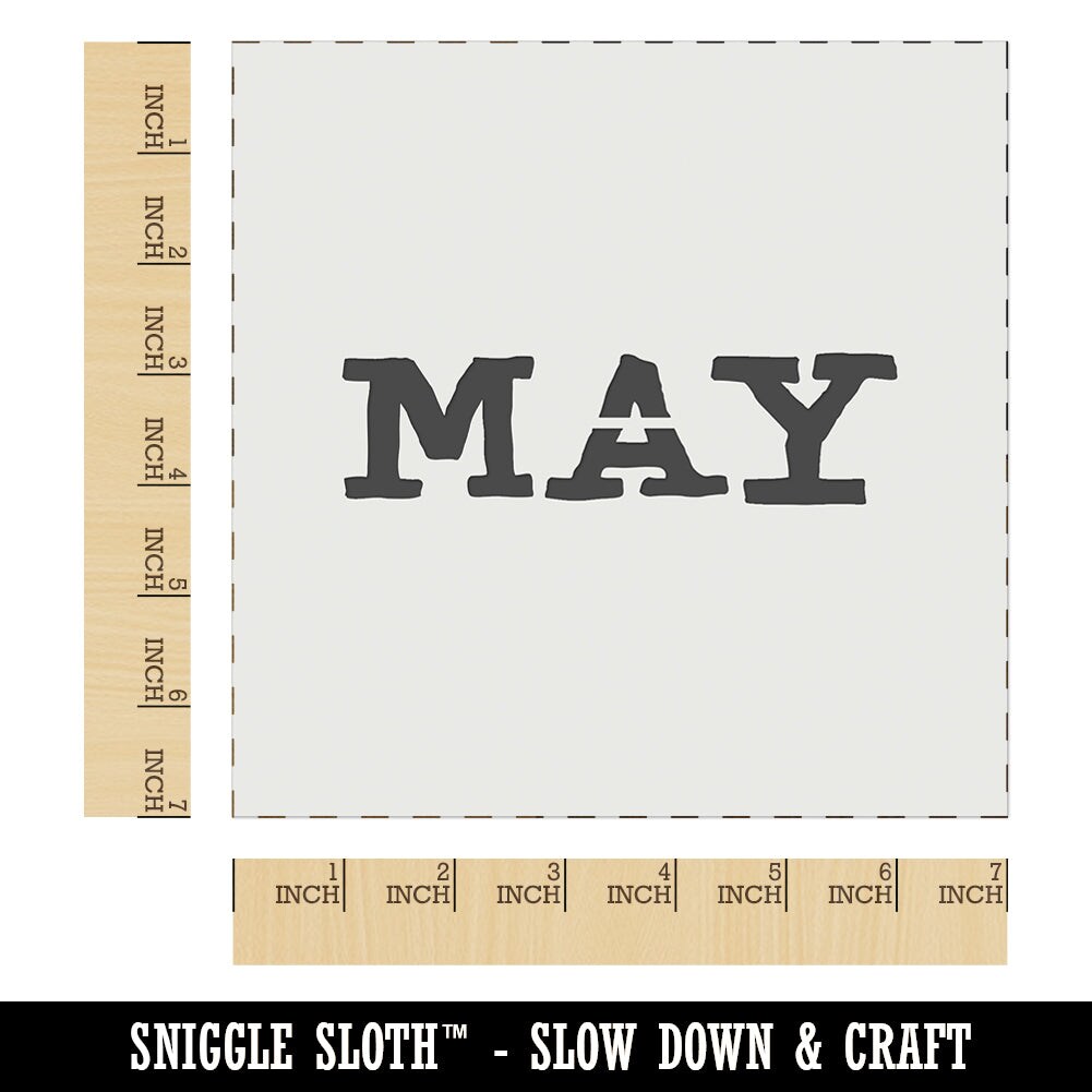 May Month Calendar Fun Text Wall Cookie DIY Craft Reusable Stencil ...