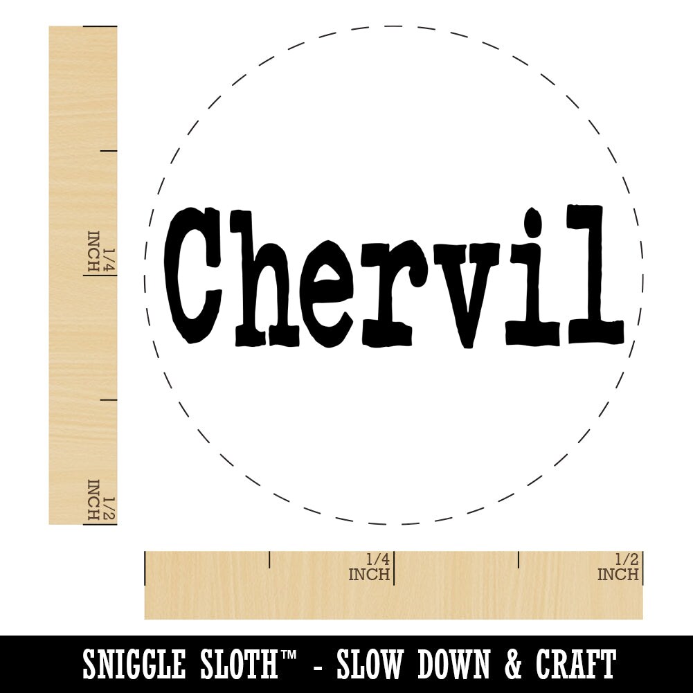Chervil Herb Fun Text Self-Inking Rubber Stamp for Stamping Crafting ...