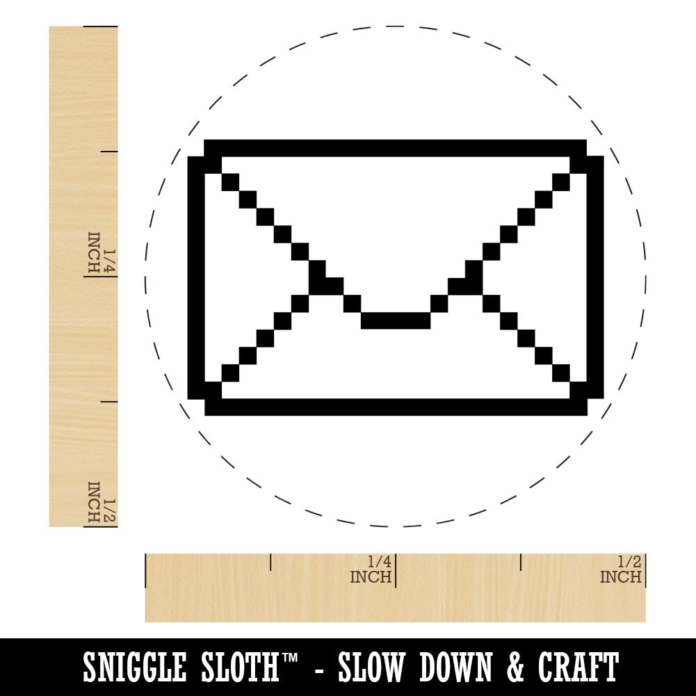 Pixel Digital Mail Self-Inking Rubber Stamp for Stamping Crafting ...