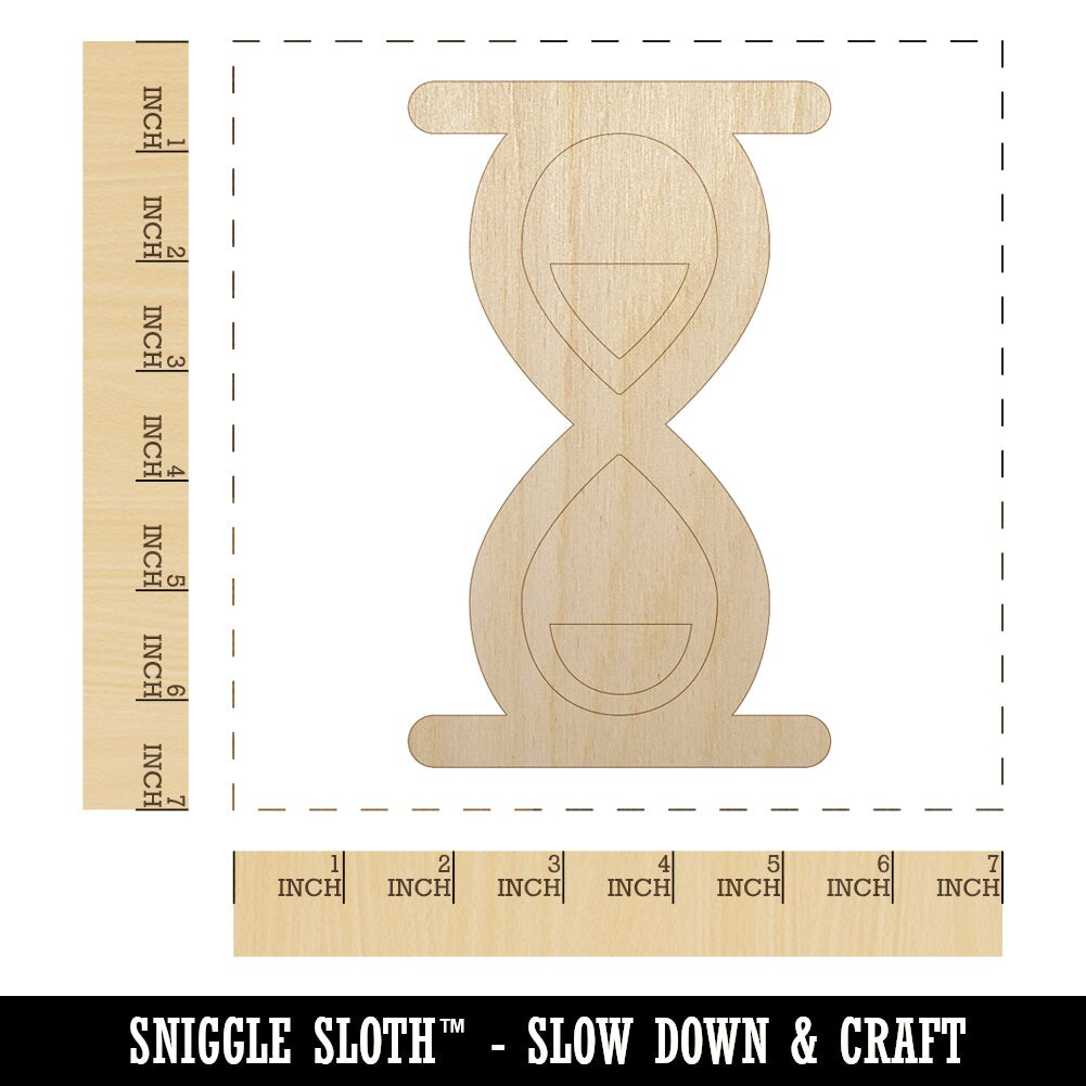 Sand Timer Unfinished Wood Shape Piece Cutout for DIY Craft Projects ...
