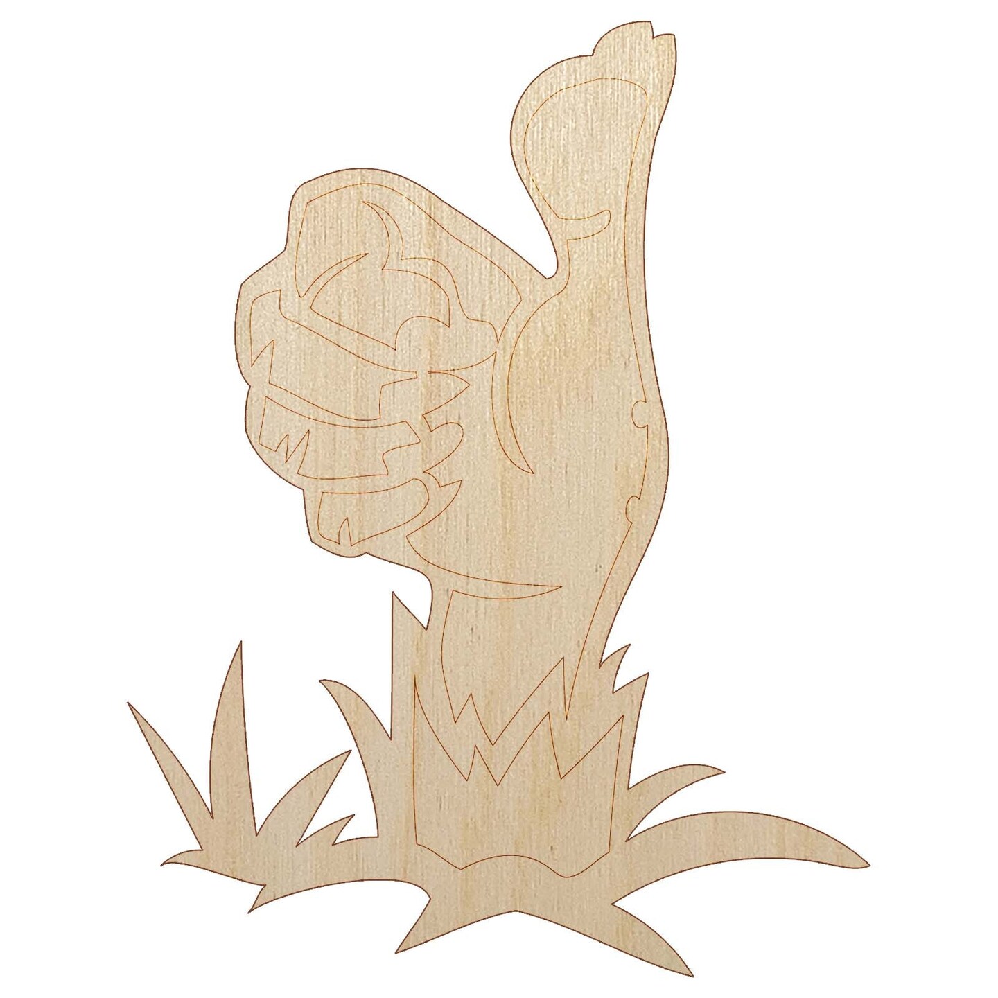 Zombie Hand Thumbs Up Halloween Good Job Unfinished Wood Shape Piece ...