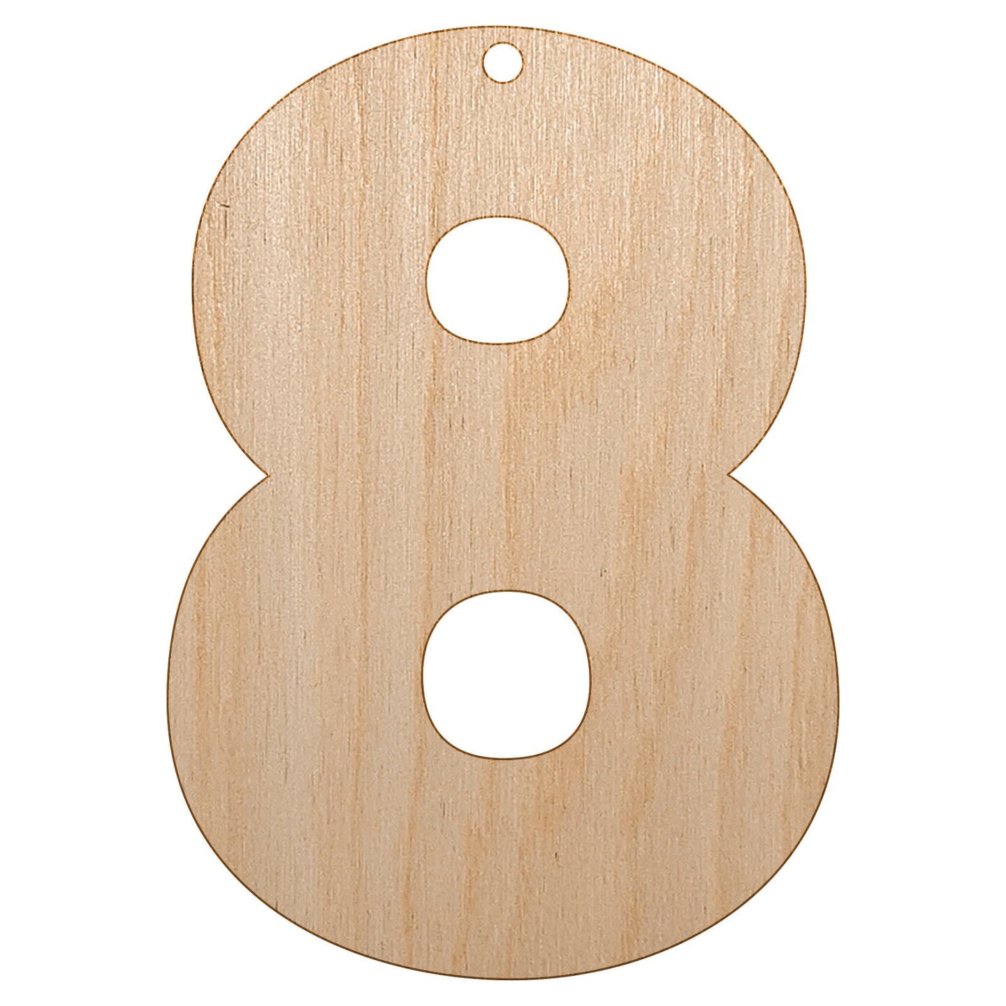 Number 8 Eight Fun Bold Font Unfinished Craft Wood Holiday Christmas ...